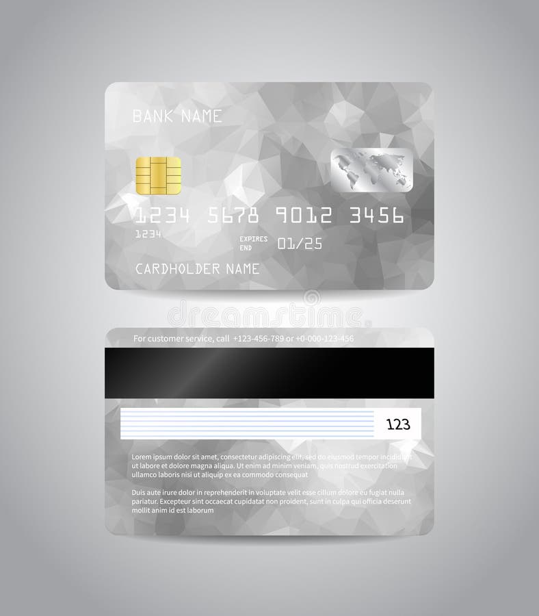 Realistic Detailed Credit Card Stock Vector - Illustration of currency ...