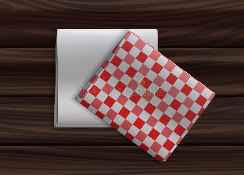 Realistic Detailed 3d Different Type Napkin on Table. Vector Stock ...