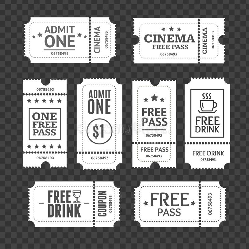 Realistic Detailed 3d Different Types Mockup Tickets Set. Vector Stock ... Realistic Detailed 3d Different Types Mockup Tickets Set. Vector Stock ...