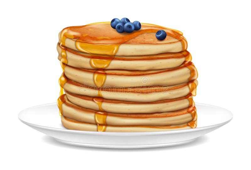 Pancake Stack Illustration stock vector. Illustration of isolated ... Pancake Stack Illustration stock vector. Illustration of isolated ...