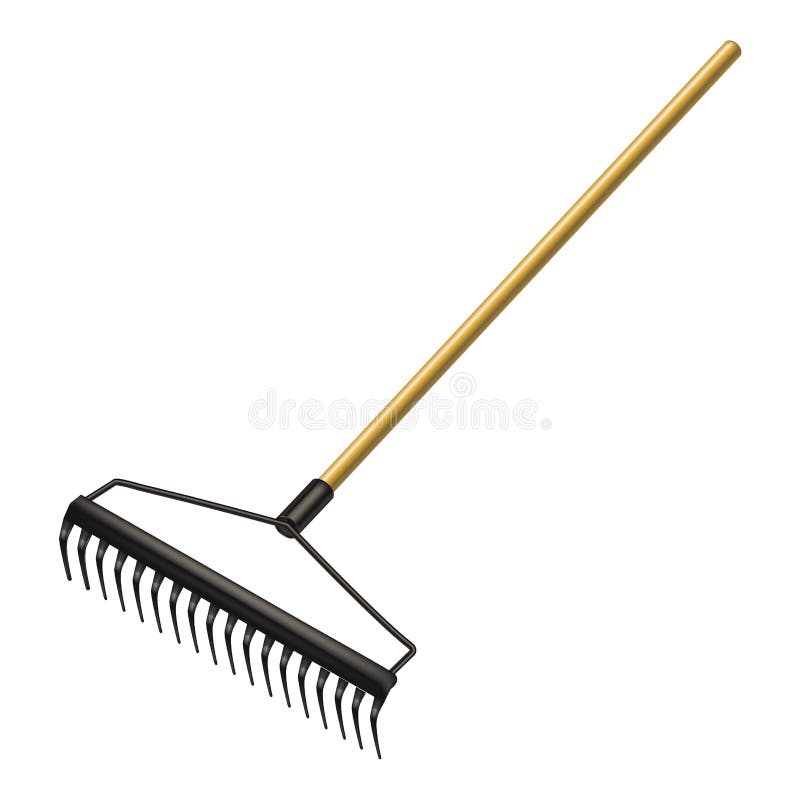Realistic Detailed 3d Garden Tool Rake. Vector Stock Vector ...