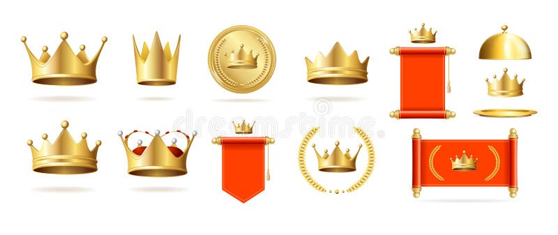 Realistic Gold Crowns Stock Illustrations – 407 Realistic Gold Crowns Stock Illustrations ...