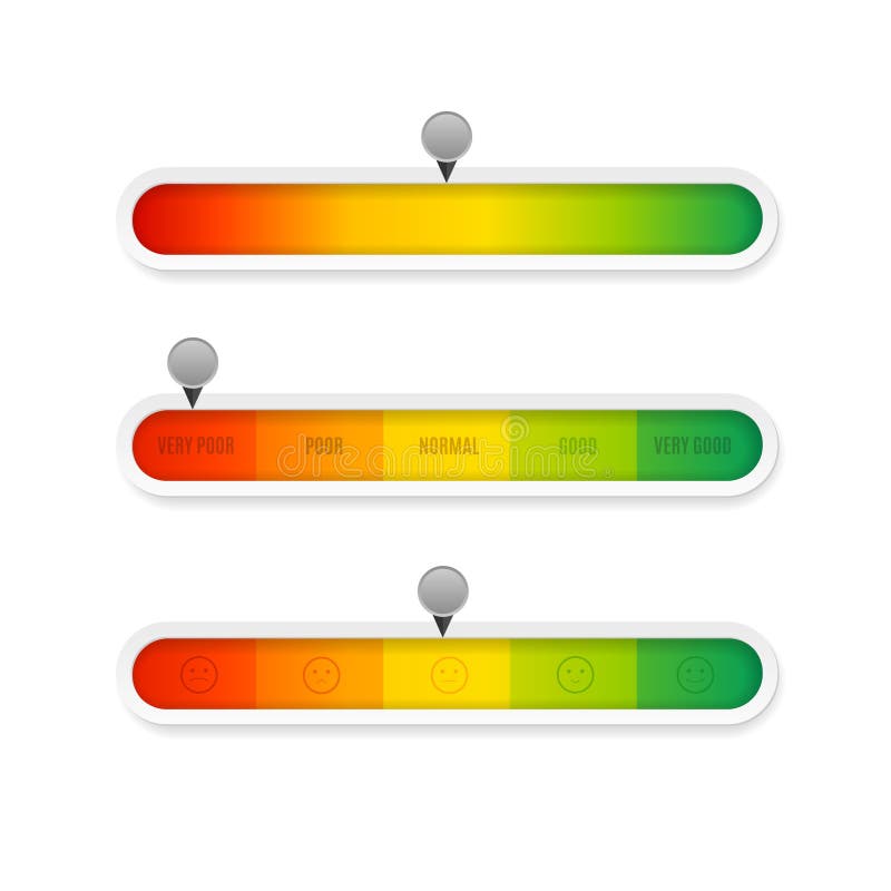 Color Level Indicator Download Speed Set. Vector Stock Vector ...
