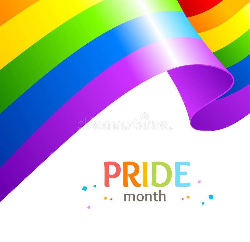 Realistic Detailed 3d Lgbtq Pride Month Card Poster Banner Vector