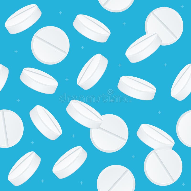 Realistic Detailed 3d Medical Tablets Background Pattern. Vector Stock ...
