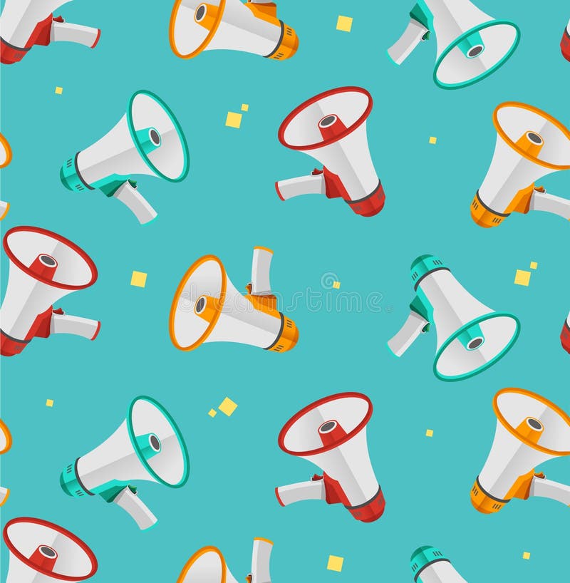 Vector megaphone card stock vector. Illustration of broadcast - 49942770