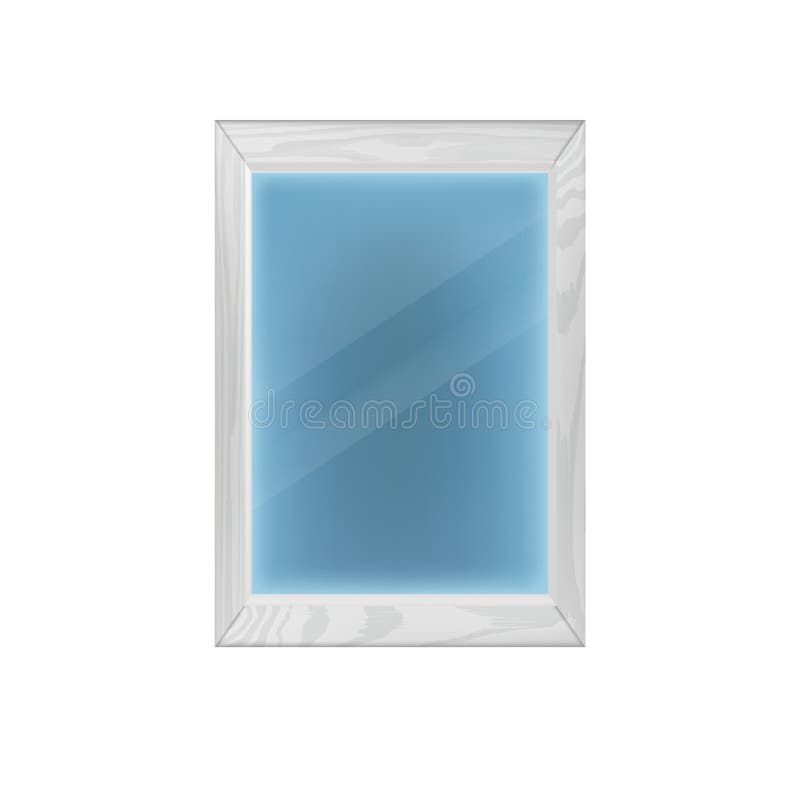 Realistic Detailed 3d Mirror Rectangular Reflective Surface. Vector ...
