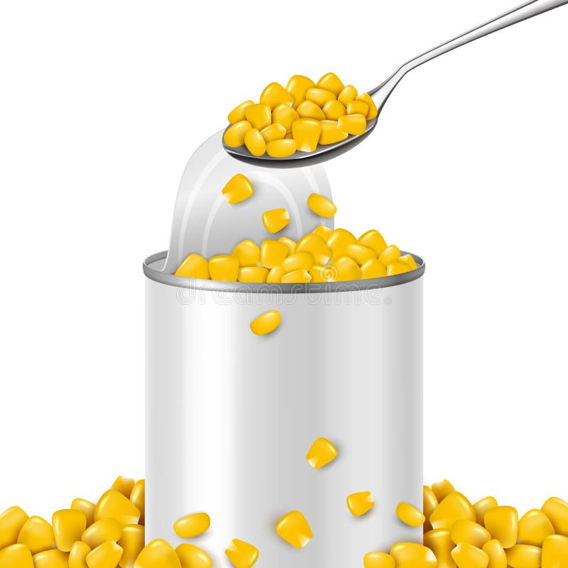 Realistic Detailed 3d Organic Canned Corn. Vector Stock Vector ...