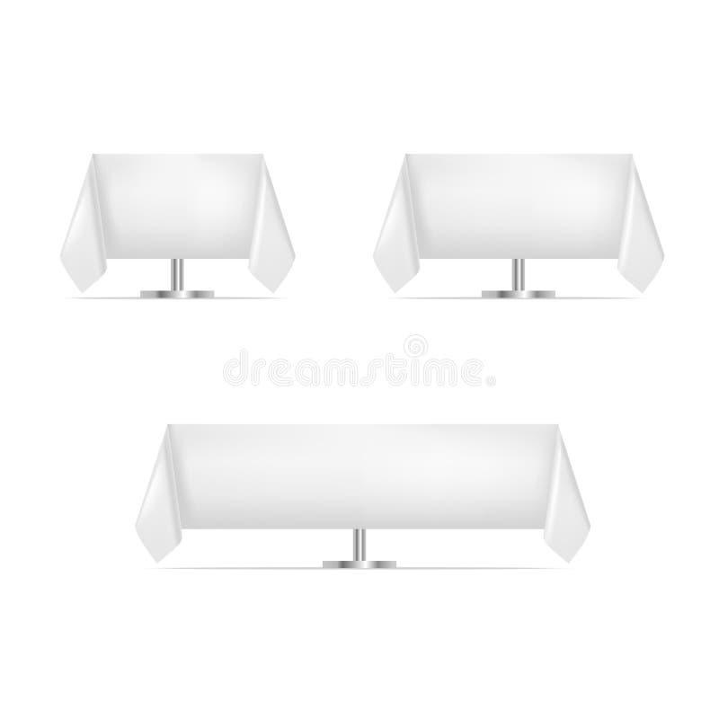 Realistic Detailed 3d Rectangle White Blank Restaurant Tables Template ...