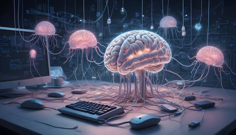 Realistic 3D Fusion of Human Brains and Computer Components and Devices ...