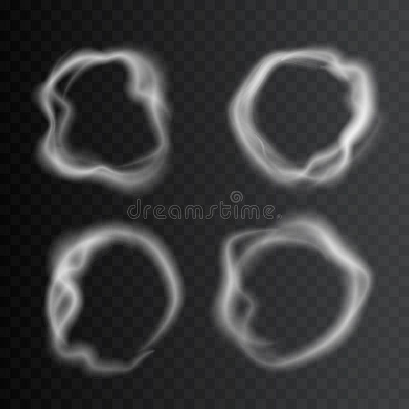 Realistic Smoke Ring Vector Illustration Stock Vector - Illustration of ...