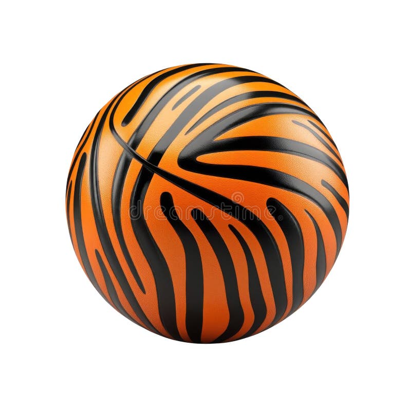 Realistic Detailed 3d Detailed Tiger Ball Stock Photo - Illustration of ...