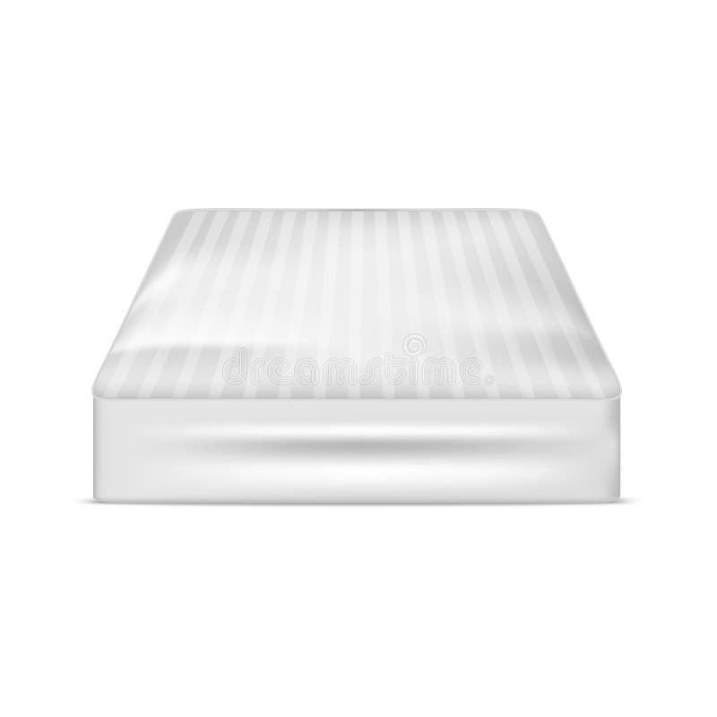 Realistic Detailed 3d White Blank Mattress Template Mockup. Vector ...