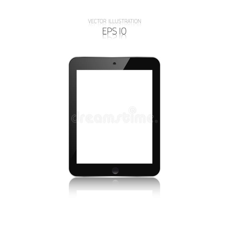 Realistic Detailed Flat Tablet Vector. Stock Vector - Illustration of ...
