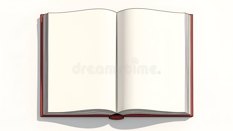 Opened Empty Book for Writing Ideas Stock Illustration - Illustration ...