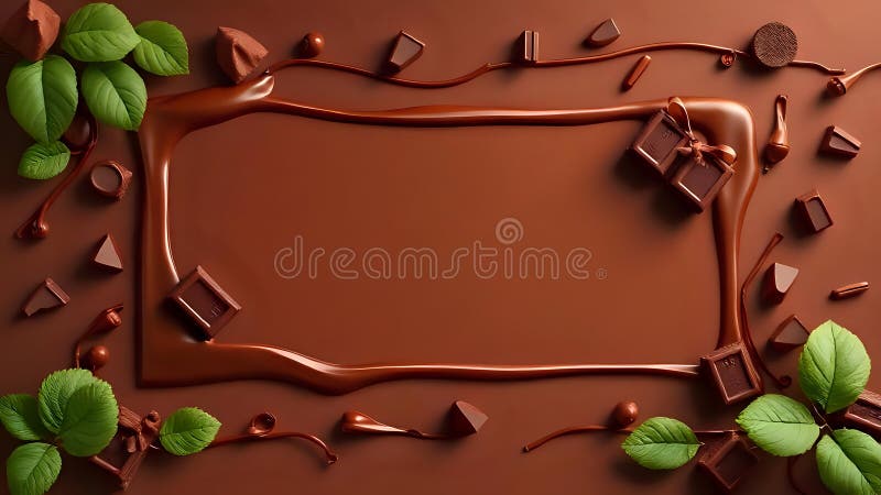 Unique Blank Space with Chocolate Frame Stock Illustration ...