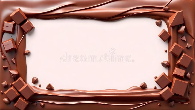 Unique Blank Space with Chocolate Frame Stock Illustration ...
