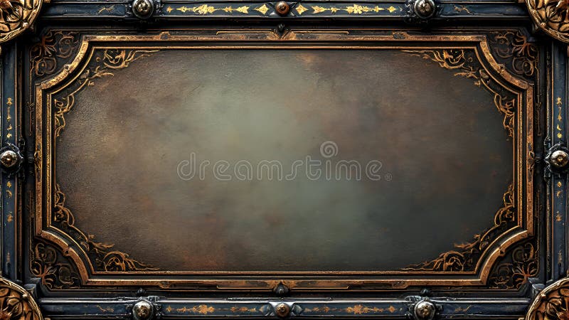 Unique Frame with Blank Leather in Middle Detailed Illustration Stock ...