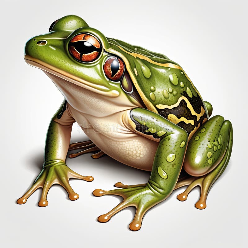 Realistic Detailing, a Frog Image Stock Illustration - Illustration of ...