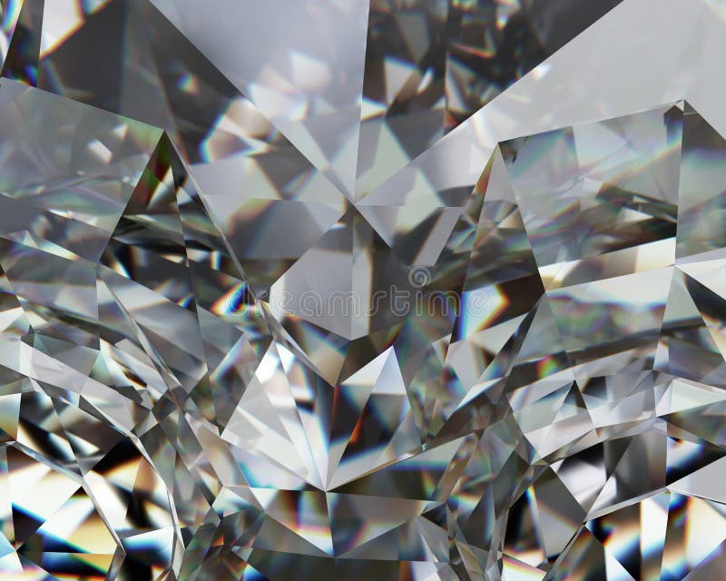 Realistic Diamond Crystal with Caustic Close Up Texture Background 3D ...
