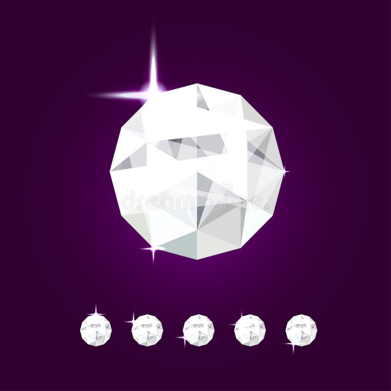 Realistic Diamond Jewel. Vector Gem Illustration. Stock Vector ...