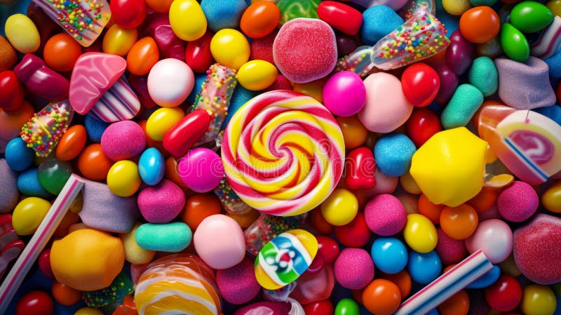 Realistic Different Types of Candies in 3D, Candies Texture Concept ...