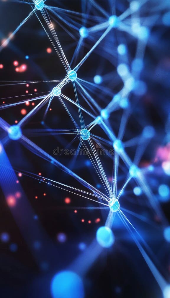 Realistic Digital Data Visualization Highlighting Technology and ...