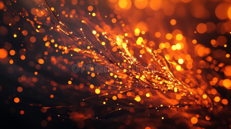 Realistic Digital Network with Cinematic Lighting and Illuminated ...