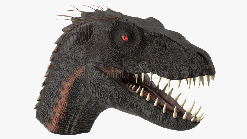 Realistic Dinosaur Head with Sharp Teeth Model Stock Image - Image of ...