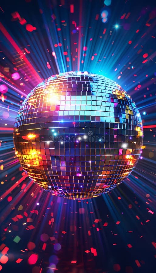 Realistic Disco Ball Lights Creating Vibrant Party Atmosphere in a ...