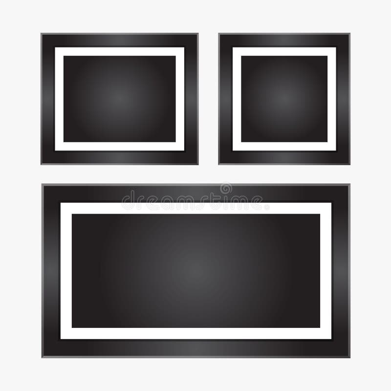 Realistic Display Frames Photo Frames Vintage Stock Vector ...