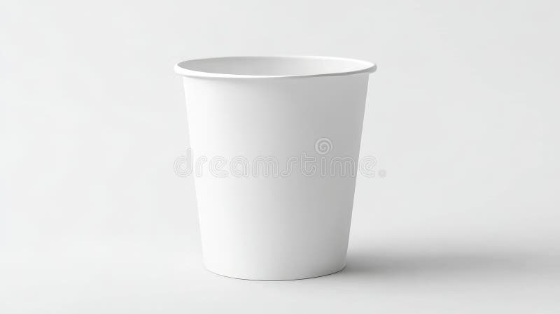 Realistic Disposable Paper Cup Mockup on White Background for Hot and ...