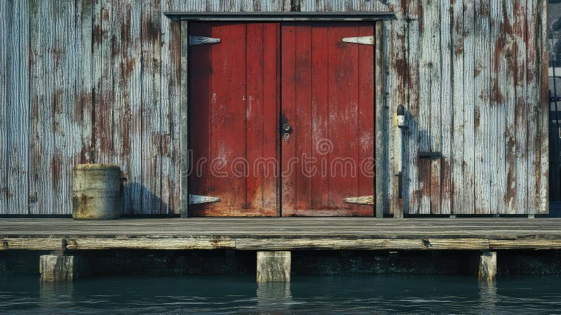 Realistic dock doors stock image. Image of loading, dock - 393835275