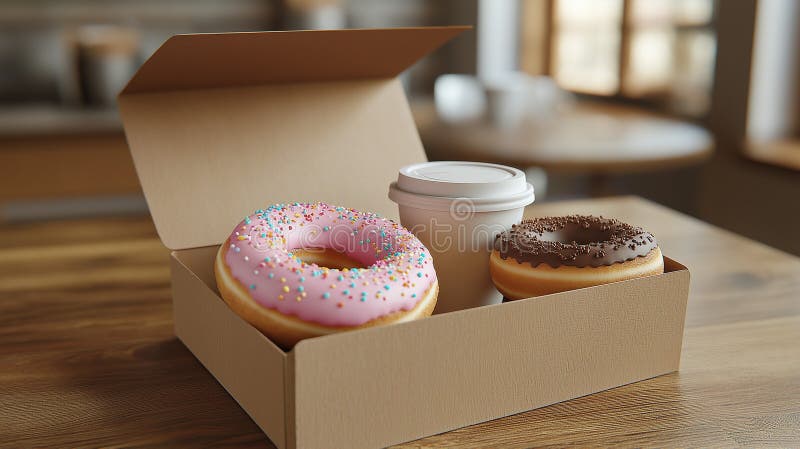 Realistic Donuts and Coffee Ideal for Cafe and Bakery Menu Promotion ...