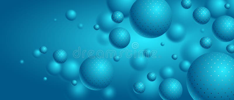 Realistic Dotted Spheres Vector Illustration, Abstract Background with ...