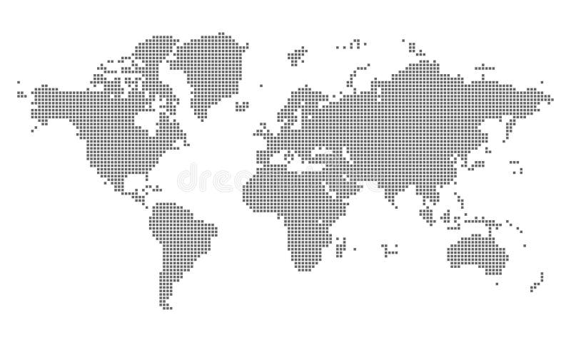 Realistic Dotted World Map Vector Illustration File Just Realistic ... Realistic Dotted World Map Vector Illustration File Just Realistic ...