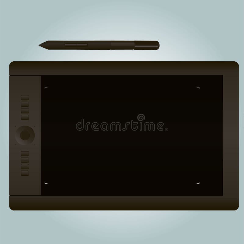 Realistic drawing tablet stock vector. Illustration of realistic - 70183111