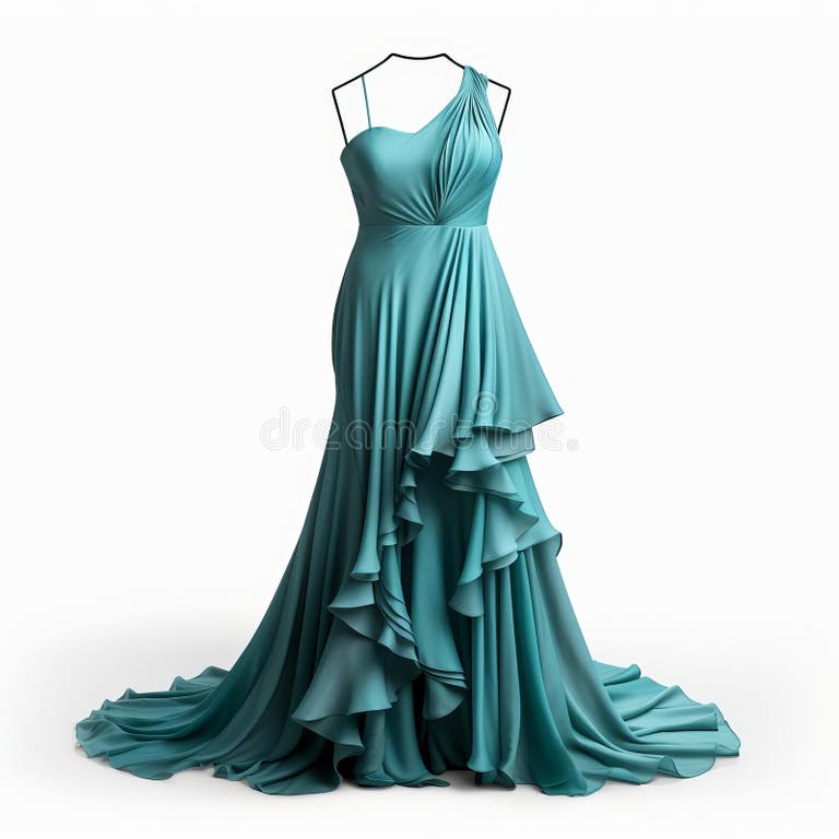 Realistic Dress Rendering on White Background with Octane Stock ...