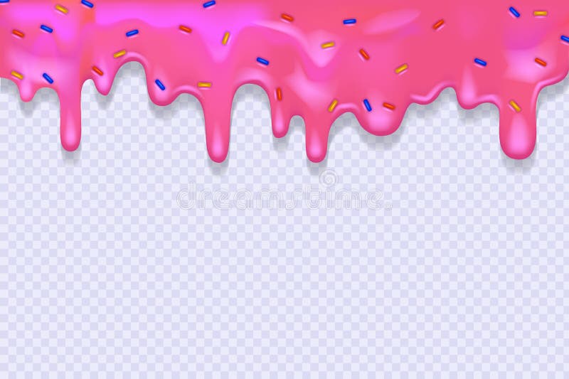 Realistic Drip Cream Drops Stock Vector Illustration Of Glaze 276884703