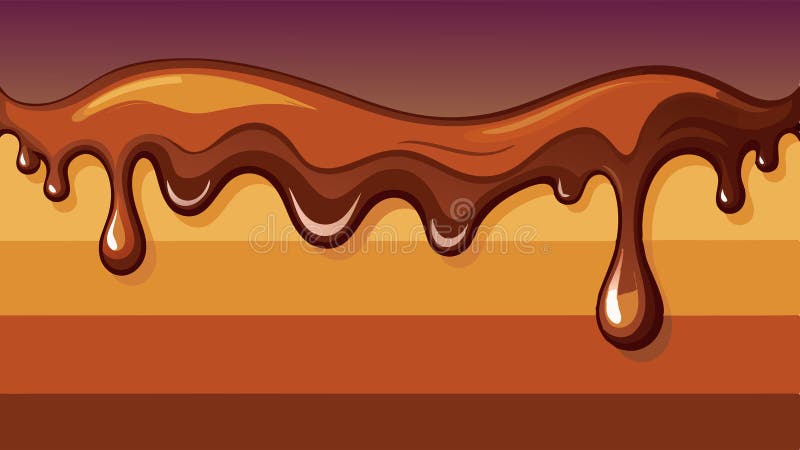 Realistic Dripping Chocolate Texture. Vector Isolated Border of Liquid ...