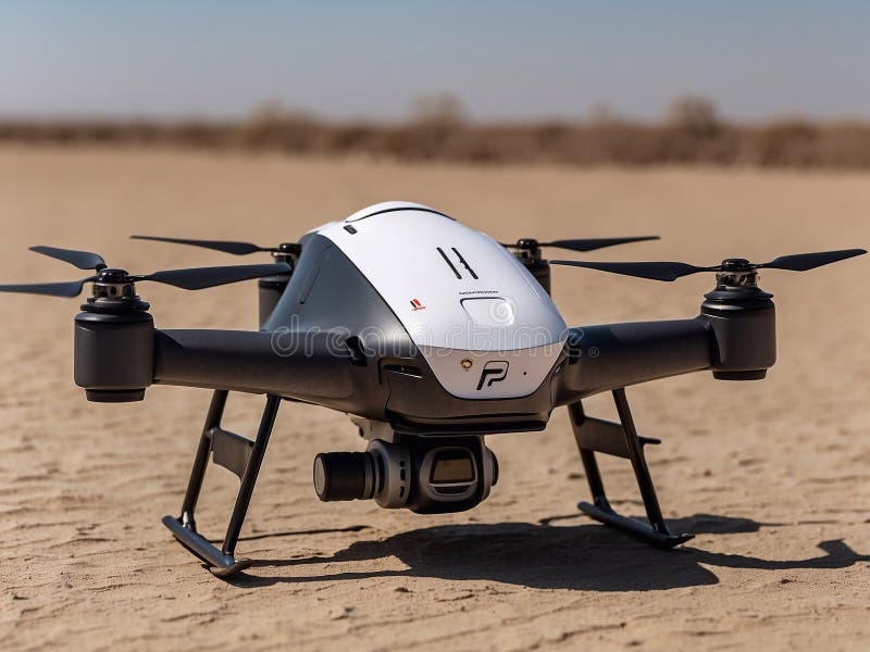 Realistic Drone Close-up in Realism Style. Stock Illustration ...