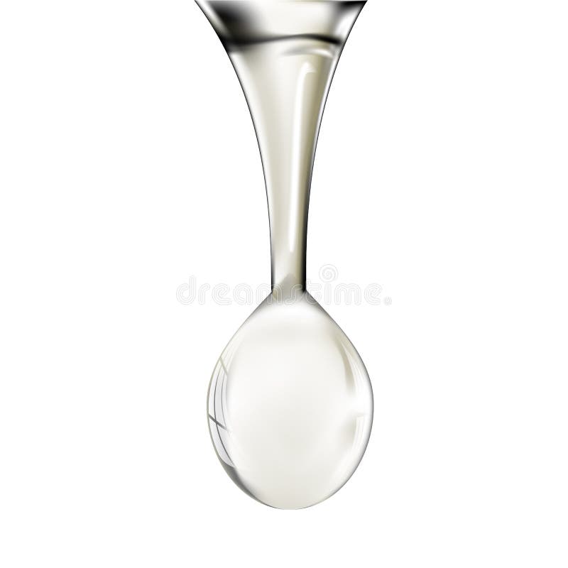 Realistic Drop on White Background. Stock Vector - Illustration of ...