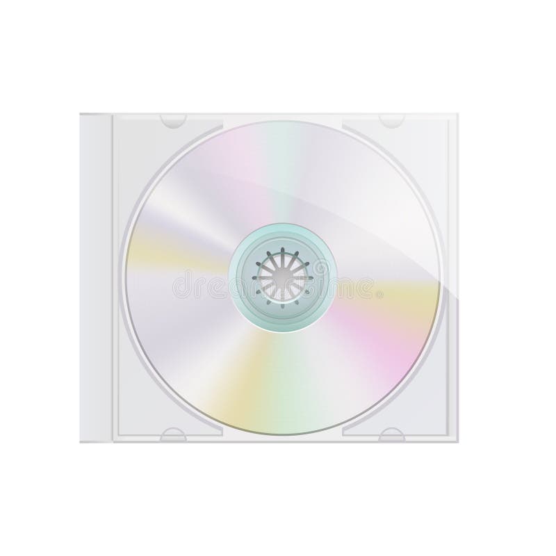 Realistic DVD Disc and Box Template for Your Design, Vector Stock ...