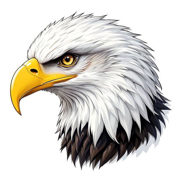 Realistic Eagle Head Art stock illustration. Illustration of realistic ...