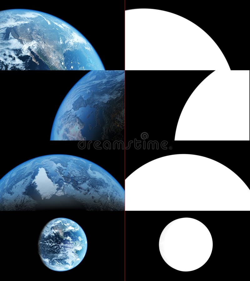 Realistic Earth Closeup Renders Stock Illustration - Illustration of ...