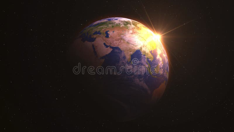 Realistic Earth Globe Animation with Seamless Loop Stock Footage ...