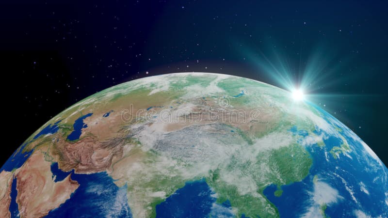 Realistic Earth Globe Animation with Seamless Loop Stock Video - Video ...