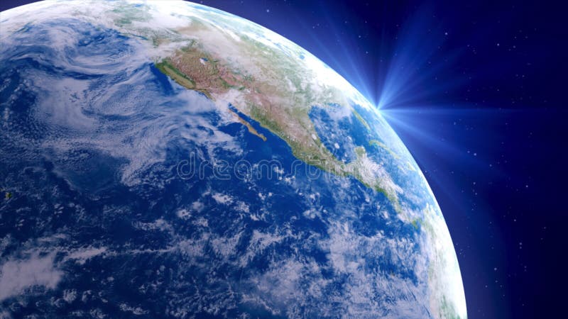 Realistic Earth Globe Animation with Seamless Loop Stock Video - Video ...