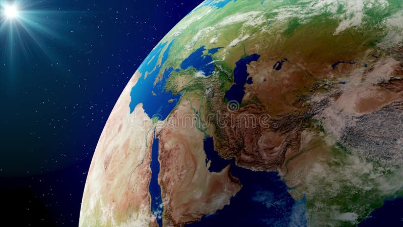 Realistic Earth Globe Animation with Seamless Loop Stock Video - Video ...
