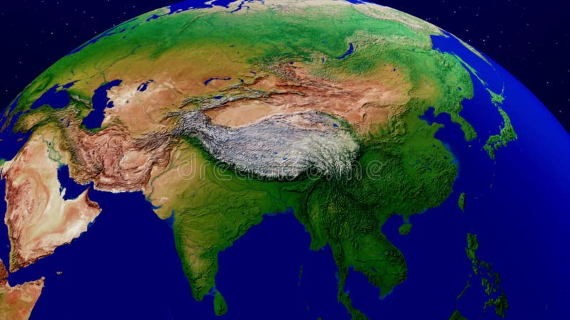 Realistic Earth Globe Animation with Seamless Loop Stock Video - Video ...